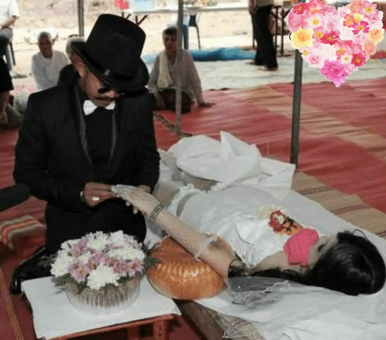 ازدواج عجیب و غریب مرد جوان با جنازه نامزد مرده اش عکس