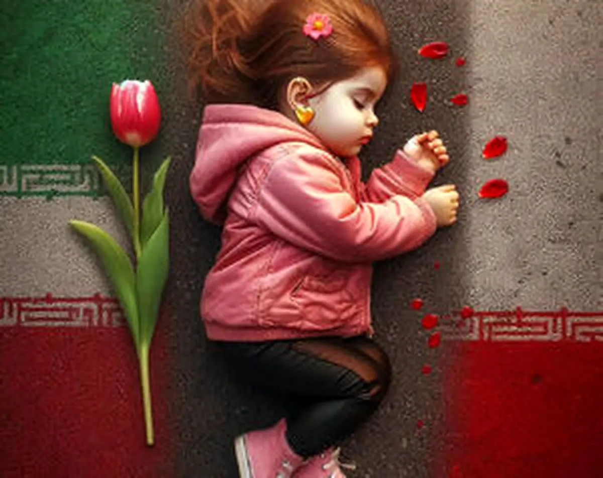 تصویر سوزناک از مزار دختر کاپشن صورتی با گوشواره‌های قلبی عکس